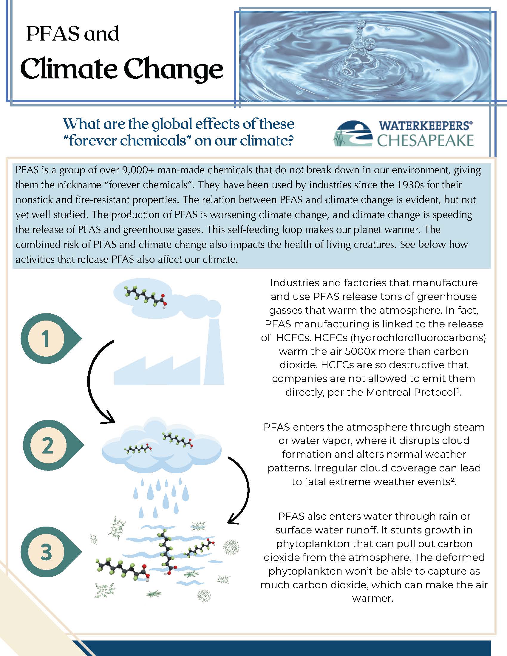 PFAS & Climate Change Fact Sheet - Waterkeepers Chesapeake